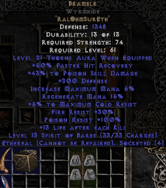 Bramble: Armor Rune Word - Diablo 2