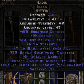 Nadir: Helm Rune Word - Diablo 2