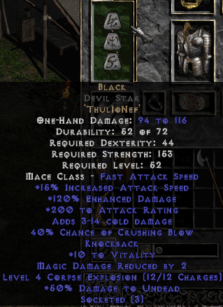 Black: Weapon Rune Word - Diablo 2