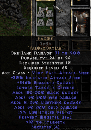 Famine: Weapon Rune Word - Diablo 2