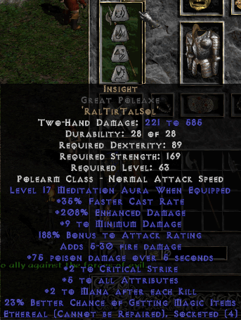 Insight: Weapon Rune Word - Diablo 2