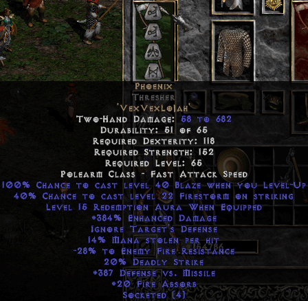 Phoenix: Weapon Rune Word - Diablo 2