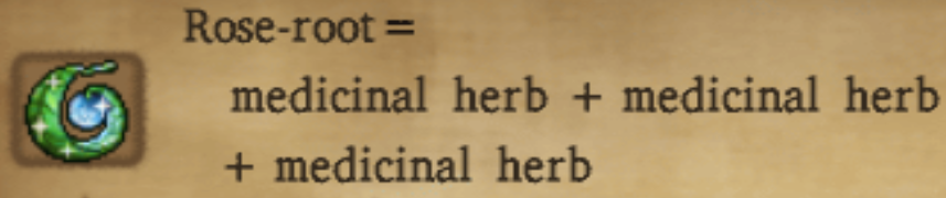 Item Alchemy Recipes in Dragon Quest VIII